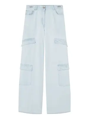 Versace Denim Cargo Pants - Blue