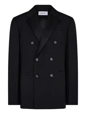 FERRAGAMO Double Breasted Blazer - Black