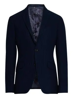 Etro Basic Textured Blazer Reddish Purple