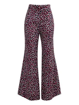Libertine Confetti-print Flared Trousers - Redwhnv