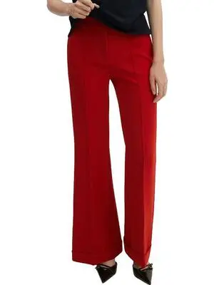 Mango MANGO Flare Trousers Red