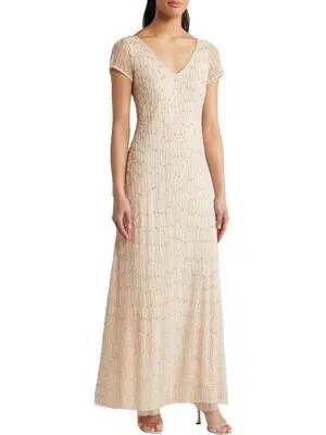 Pisarro Nights Pisarro Nights Beaded Gown Blush 610