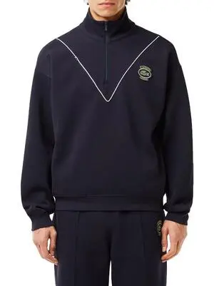 Lacoste Loose Fit Quarter Zip Pullover - Hde Abimes