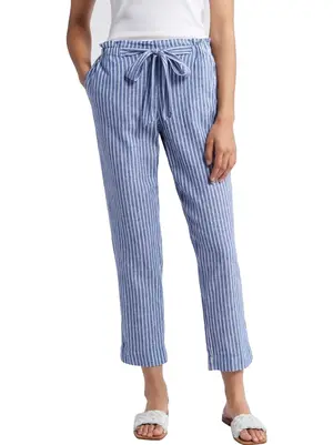 BEACHLUNCHLOUNGE Giavanna Stripe Tapered Pants - Cerulean