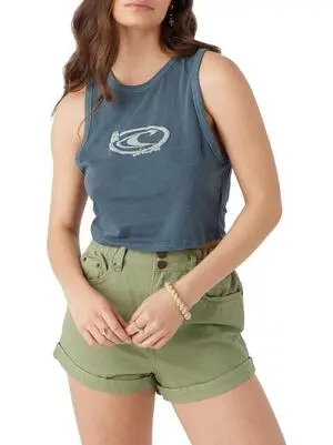 O'Neill Archive Logo Crop Tank - Slate