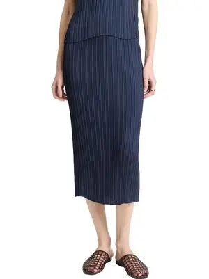 Vince Pleated Skirt - Coastal Blue
