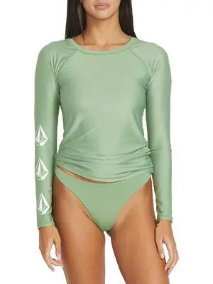 Volcom Volcom Simply Core Long Sleeve Rashguard Grass Green