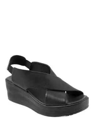 BUENO Naomi Platform Wedge Sandal - Black