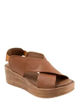 BUENO Naomi Platform Wedge Sandal - Dark Tan