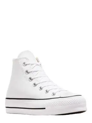 CONVERSE Chuck Taylor® All Star® Lift Mid Top Sneakers - White/black/white