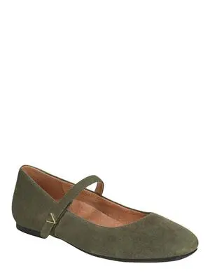 Vionic Alameda Mary Jane Flat Dark Olive