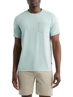 FREE FLY Flex Performance Pocket T-shirt Heather Ocean Mist