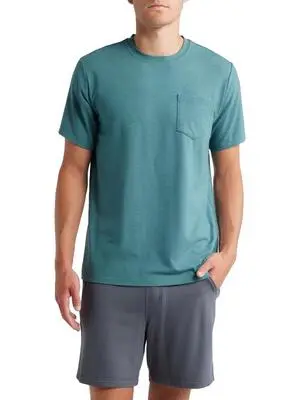 FREE FLY Flex Performance Pocket T-shirt Heather Sea Pine