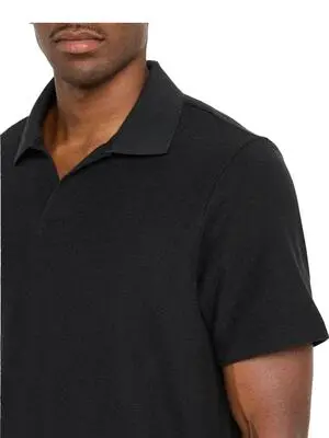 FRAME Apos;s Jacquard Polo Shirt - Black