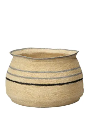 JAMIE YOUNG CO. Striped Seagrass Basket - Natural