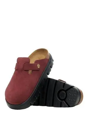 BIRKENSTOCK Boston Chunky Platform Clogs - Zinfandel/black