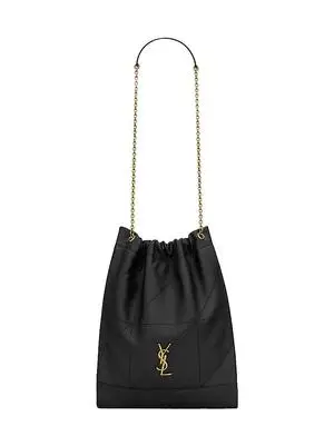 Saint Laurent Jamie 4.3 Pouchon Shoulder Bag - Black Lambskin/gold