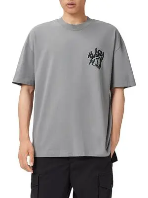 ALLSAINTS Orlando Cotton Graphic Tee - March Grey