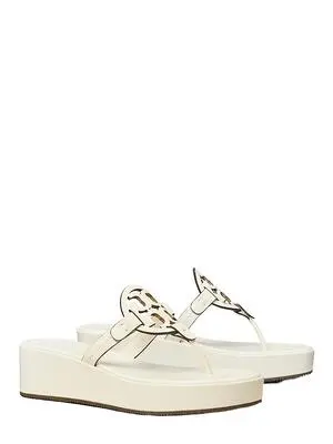 Tory Burch Miller Wedge Sandal New Ivory