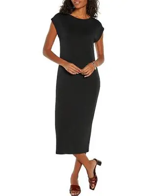 Three Dots Cupro Muscle Dress - Black Beauty