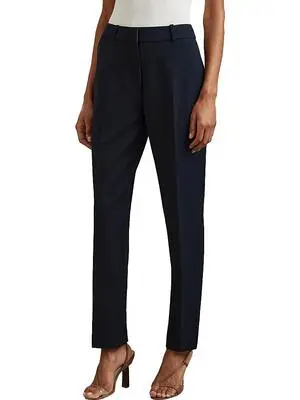 REISS Gabi Slim Leg Trousers - Navy