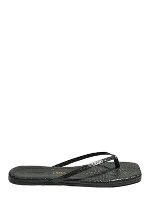 Tkees Lily Square Toe Flip Flops - Emerald Croc