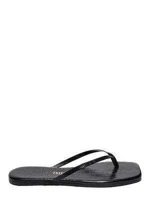Tkees Lily Square Toe Flip Flops - Sable Croc