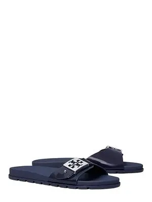 Tory Burch Buckled Slide Sandals - New Navy
