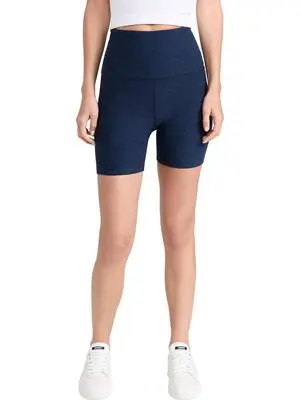 Beyond Yoga Spacedye Keep Pace Biker Short - Nocturnal Navy