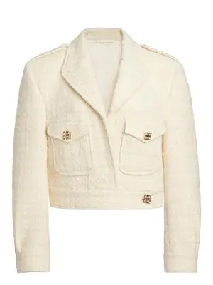 Givenchy Cropped Wool-blend Tweed Jacket - Ivory