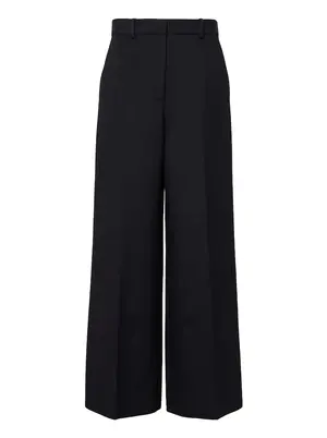 Khaite Bacall Low-rise Wide-leg Trousers - Black
