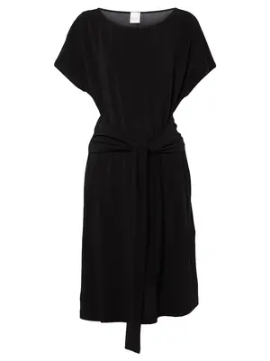 Max Mara Belted Jersey Midi Dress - Black