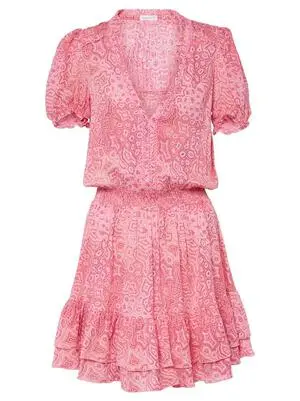 Poupette St Barth Bibi Printed Mini Dress - Pink