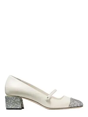 JIMMY CHOO 45mm Elisa Pumps - White
