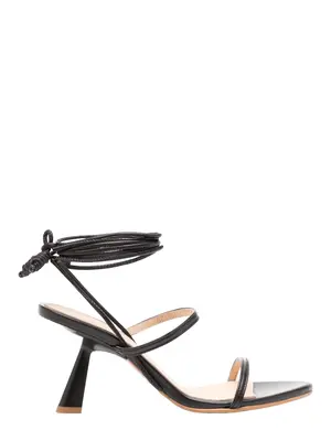 ALOHAS Kendra 65mm Leather Sandals - Black