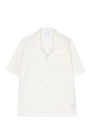 BLUE SKY INN Waffle-pattern Bowling Shirt