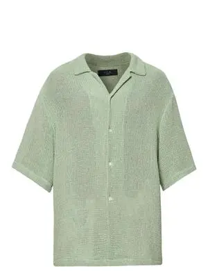 Amiri Spread-collar Mesh Shirt - Green
