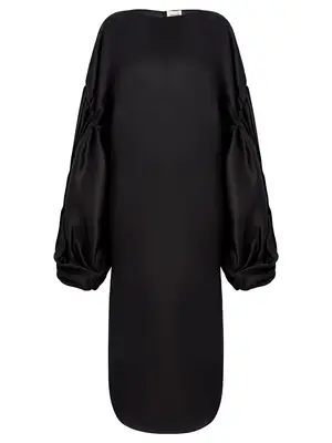 Khaite Zelma Silk Maxi Dress - Black