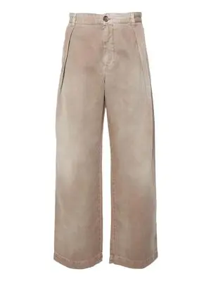 Wood Wood Fraser Faded Wide-leg Trousers - Neutrals