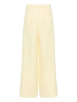 Fabiana Filippi Slub-texture Straight Trousers - Yellow
