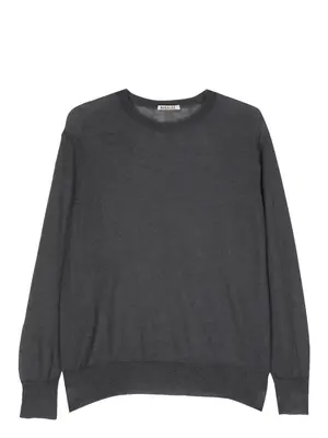 Auralee Semi-sheer Fine-knit Jumper - Grey