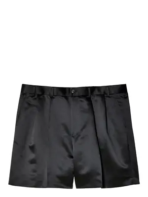 Noir Kei Ninomiya Satin Tailored Shorts - Black