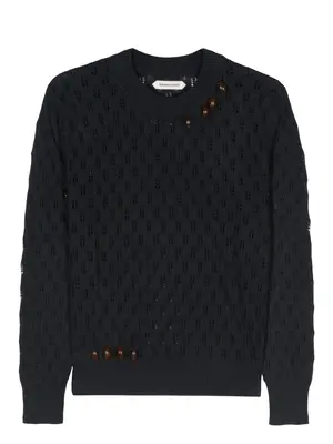 NAMACHEKO Nissan Cut-out Knitted Jumper - Blue