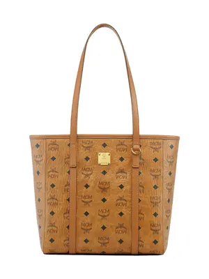 Mcm Toni Top-zip Shopper - Cognac