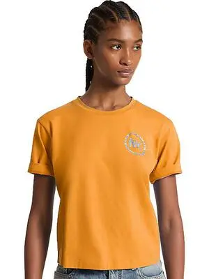 Michael Kors Embellished Logo Organic Cotton T-Shirt Orange
