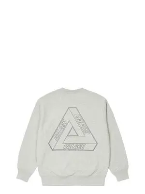 PALACE Tristitch Crew - Light Grey Marl