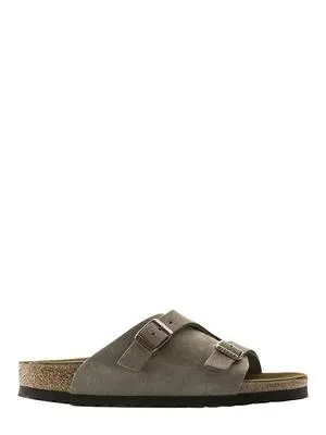 BIRKENSTOCK Zurich Suede Sandals - Taupe