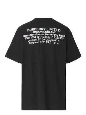 Burberry Location Print T-shirt - Black