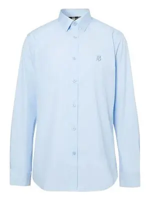 Burberry Ekd Embroidered Shirt - Blue