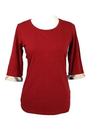 Burberry Cotton Half Sleeve Shirt - Red/8008600